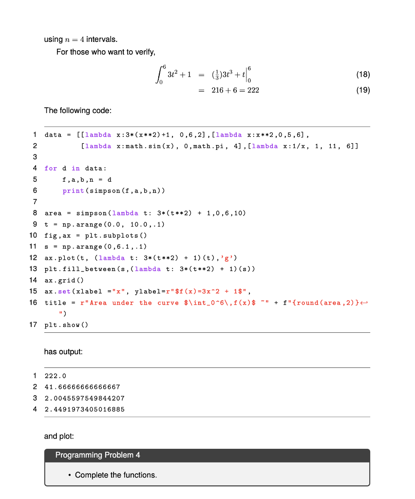 Solved Problem 4: Simpson's Rule In this problem, we will | Chegg.com