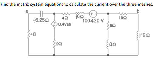 Solved Find the matrix system equations to calculate the | Chegg.com