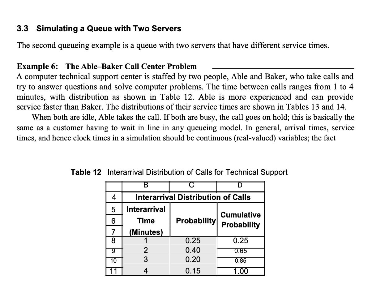 Solved 3.3 Simulating a Queue with Two Servers The second | Chegg.com