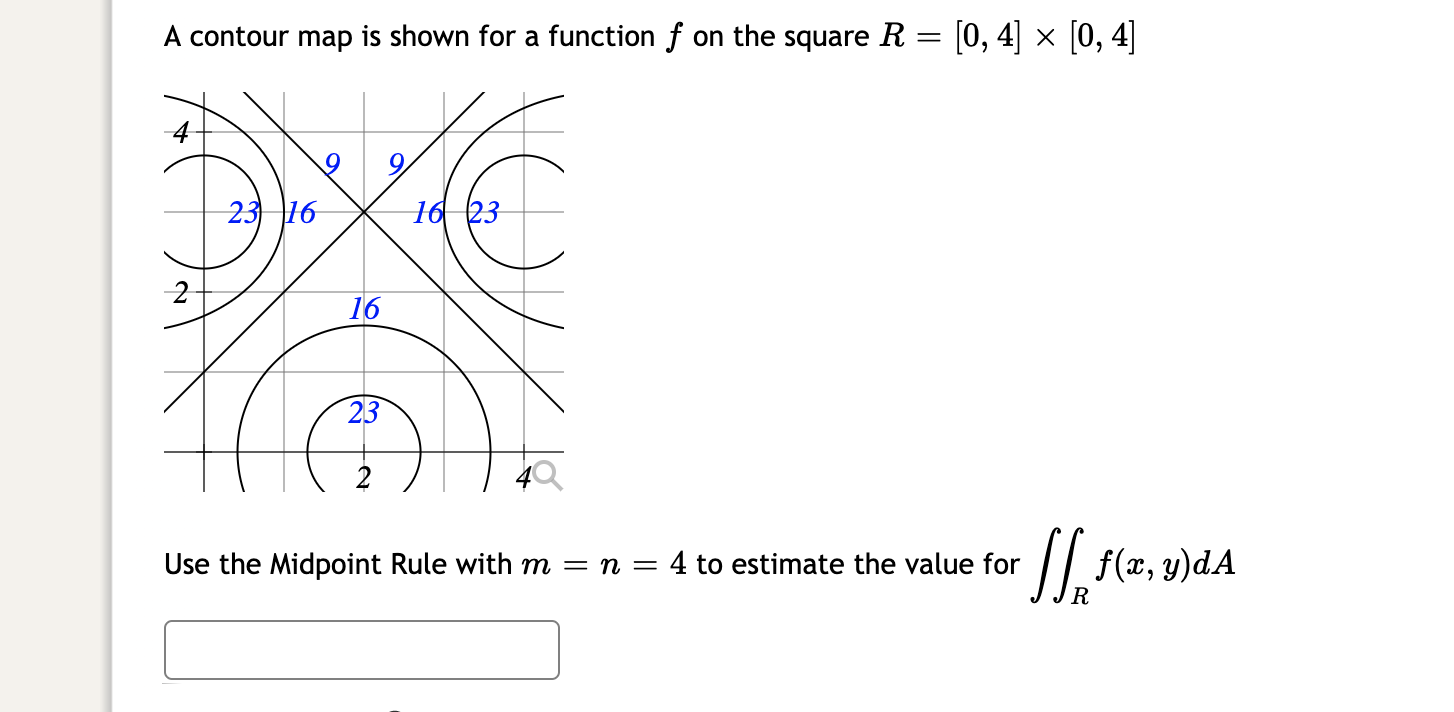 Solved A contour map is shown for a function ff on | Chegg.com