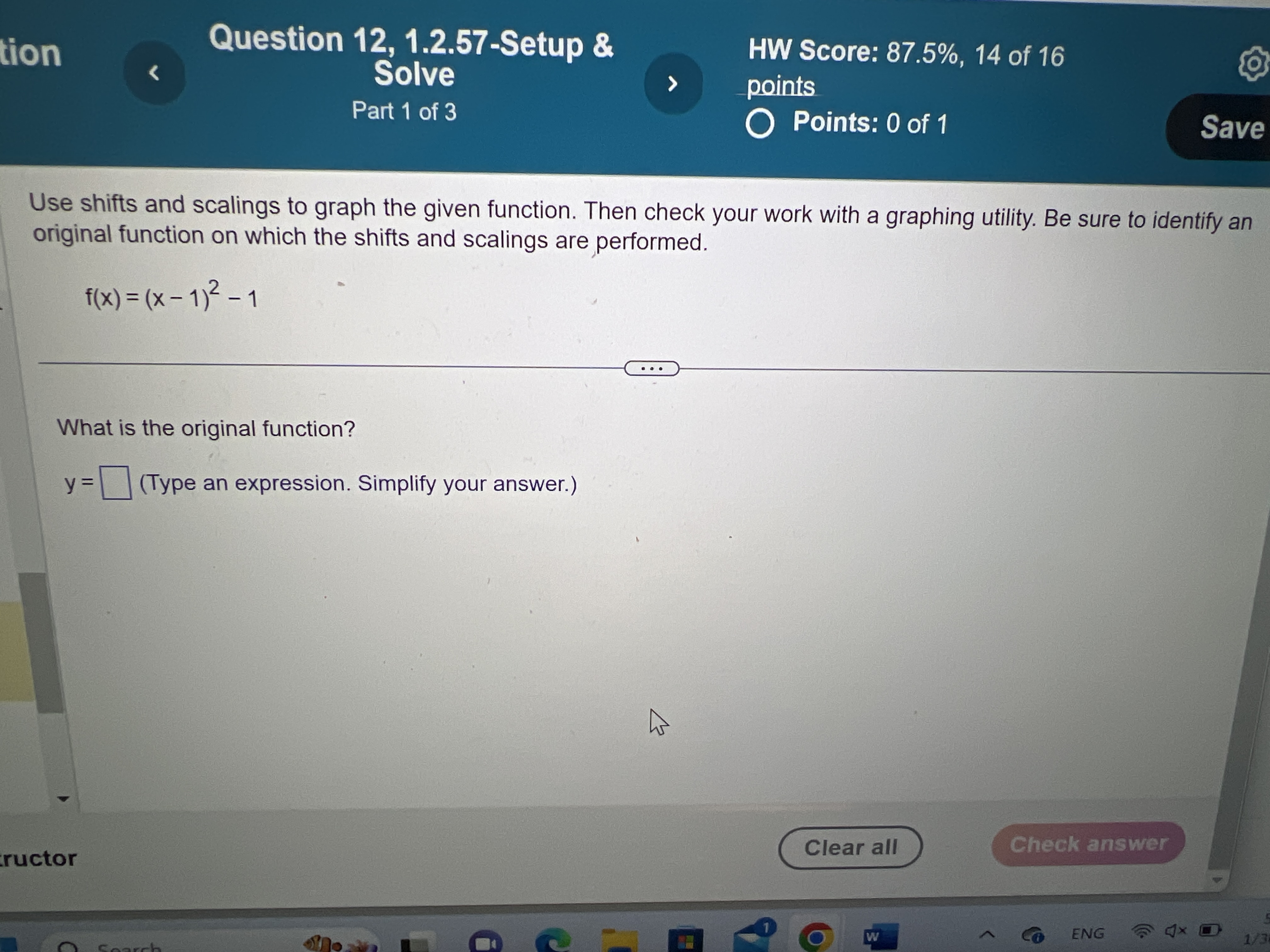 Solved Use shifts and scalings to graph the given function. | Chegg.com