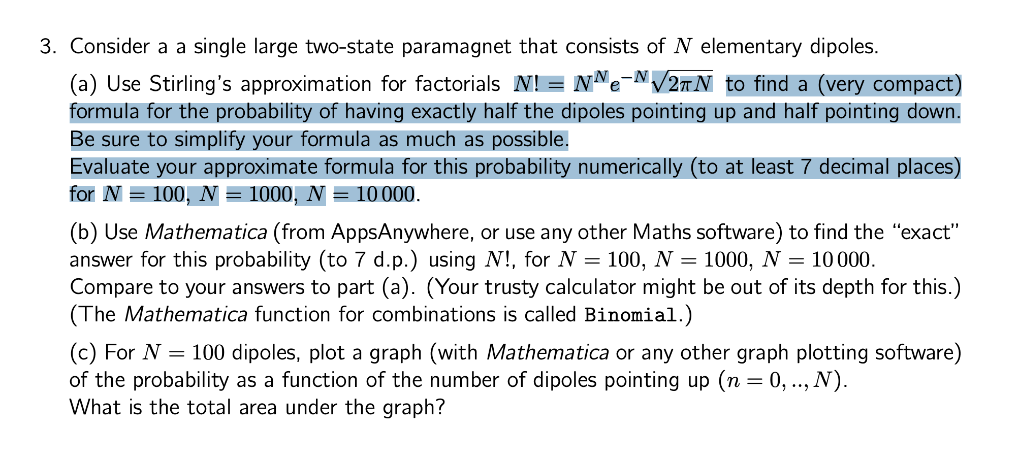 Solved N! = N^N e^−N √ (2πN) to find a (very compact) | Chegg.com