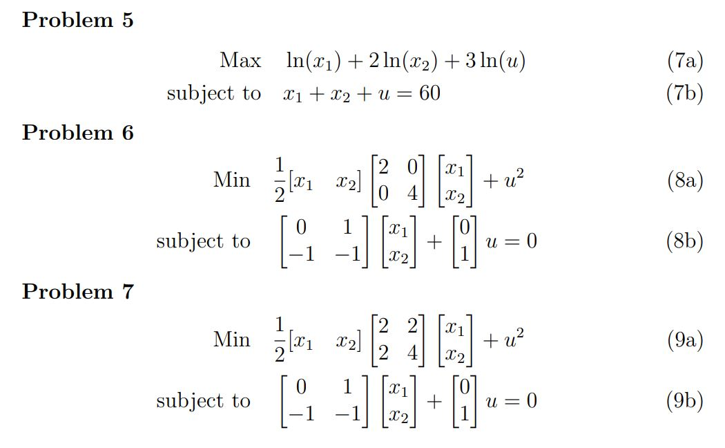Solved B. Solve the following constrained optimization | Chegg.com