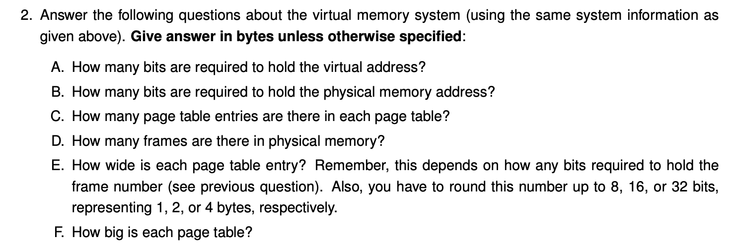 Solved onsider a virtual memory system with a 16 TB virtual | Chegg.com