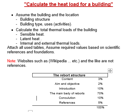 "Calculate the heat load for a building" • Assume the | Chegg.com