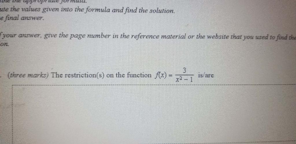 Solved Ite the values given into the formula and find the | Chegg.com