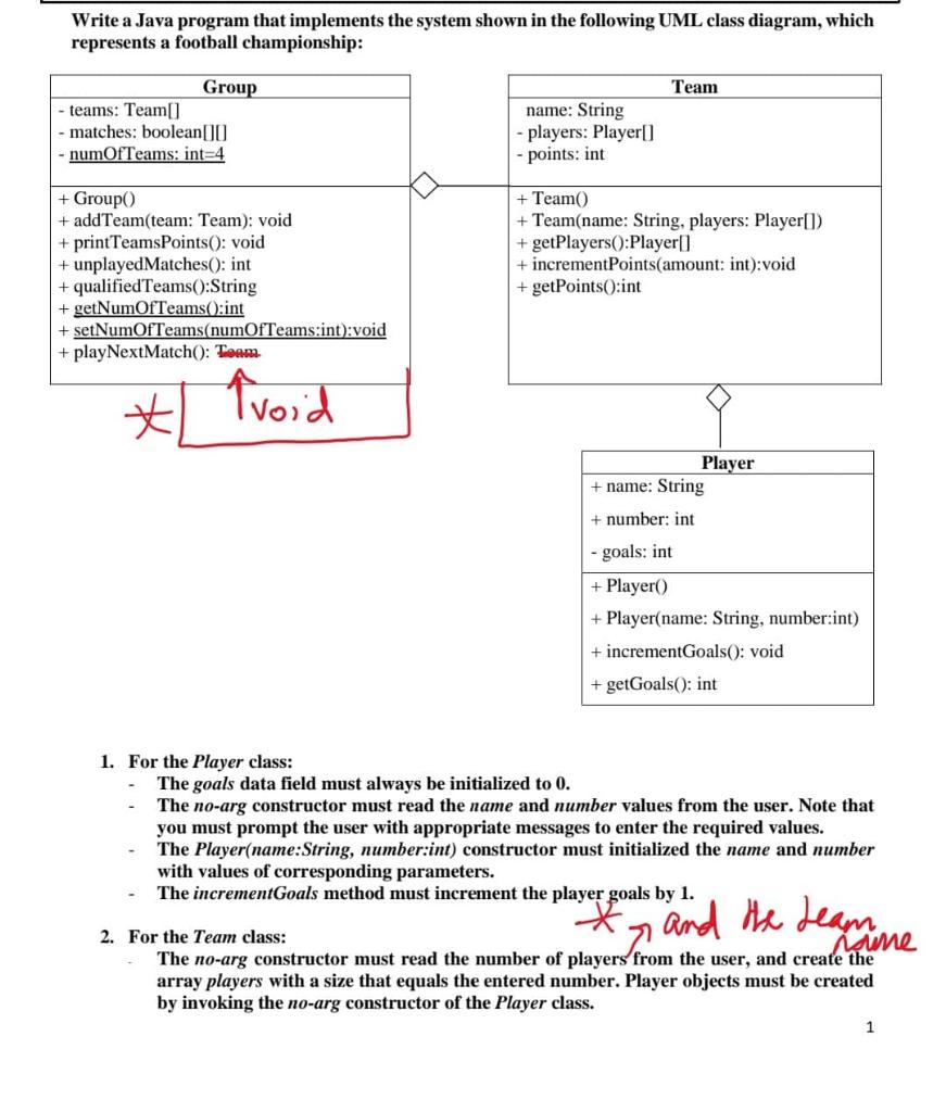 Solved Write a Java program that implements the system shown | Chegg.com