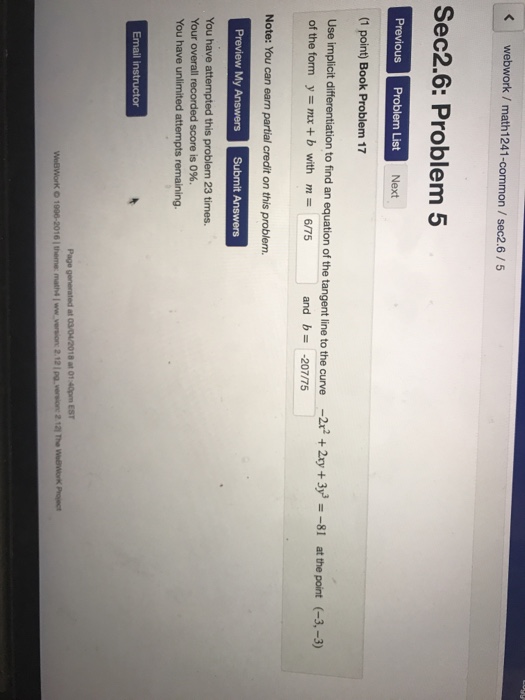 Solved webwork/math1241-common/sec2.6/4 Sec2.6: Problem 4 | Chegg.com