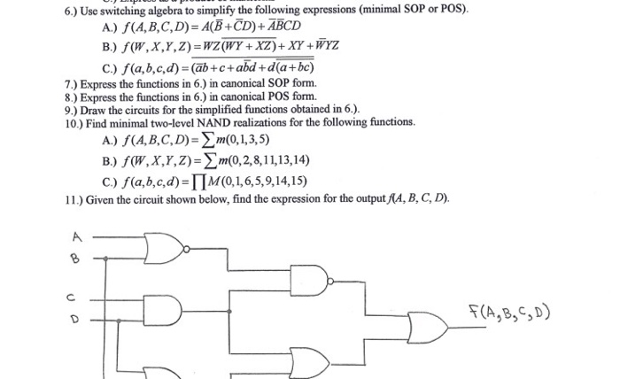 Solved Use switching algebra to simplify the following | Chegg.com