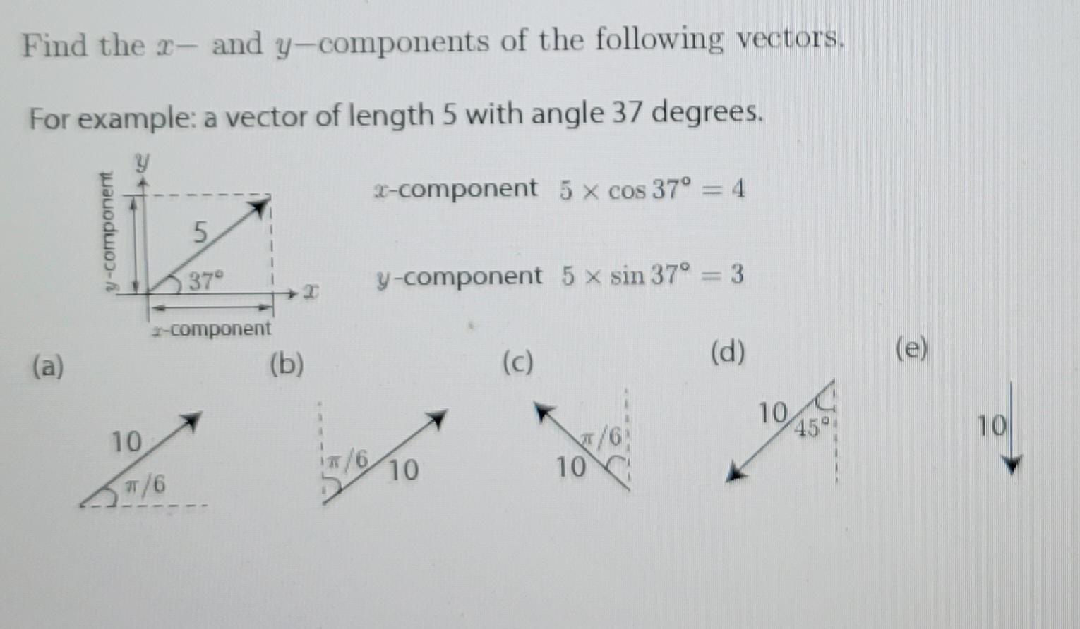 Solved Find the x - and y-components of the following | Chegg.com