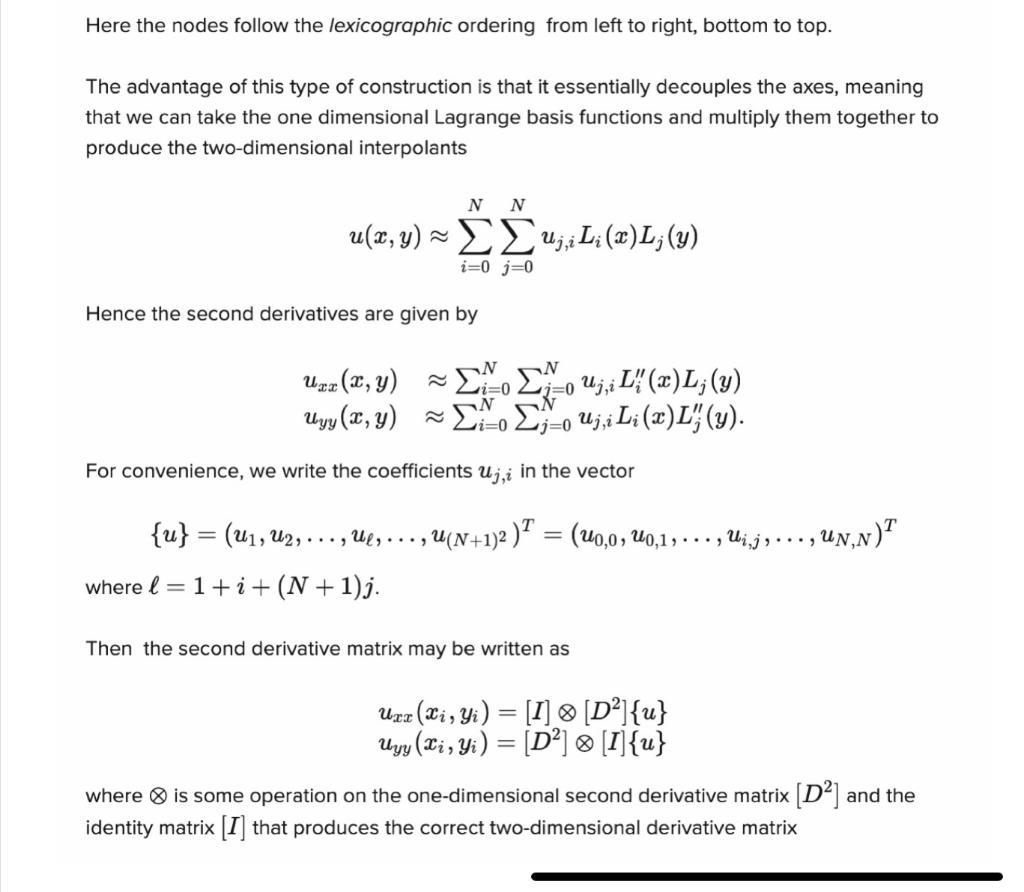 To Extend The One Dimensional Spectral Collocation