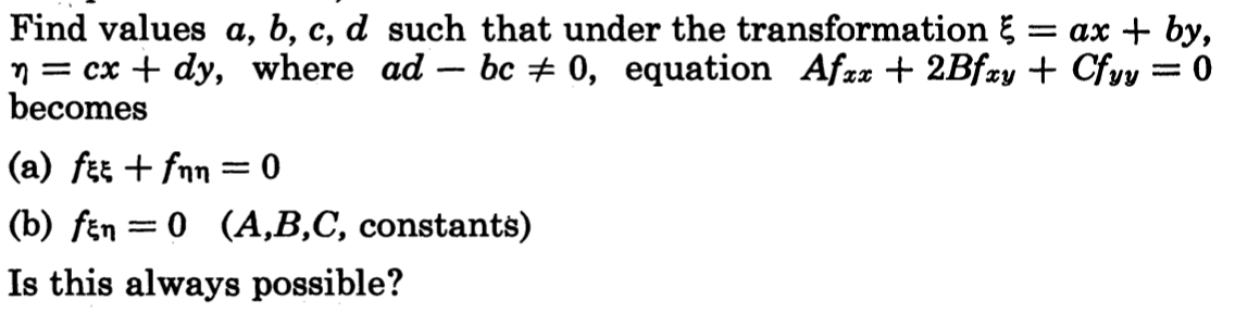 Solved Find values a,b,c,d such that under the | Chegg.com