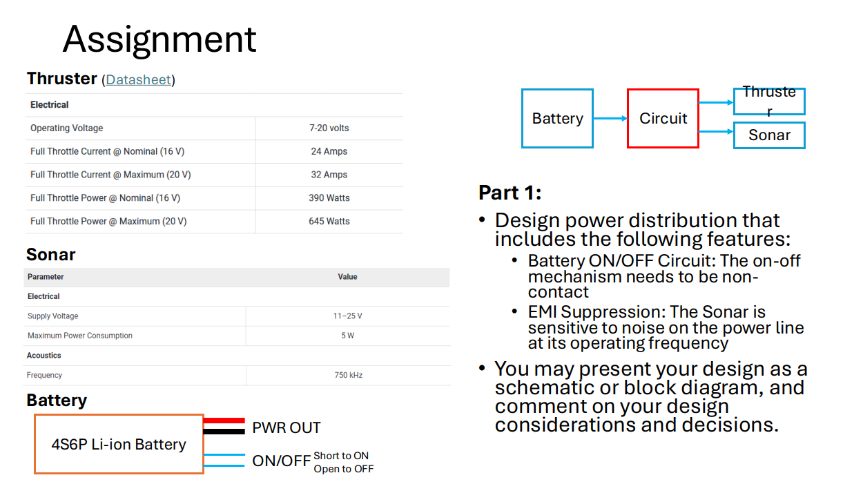 Assignment Thruster (Datasheet) ﻿Part 1: - ﻿Design | Chegg.com