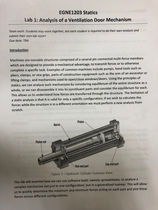 EGNE1203 Statics Lab 1: Analysis of a Ventilation | Chegg.com