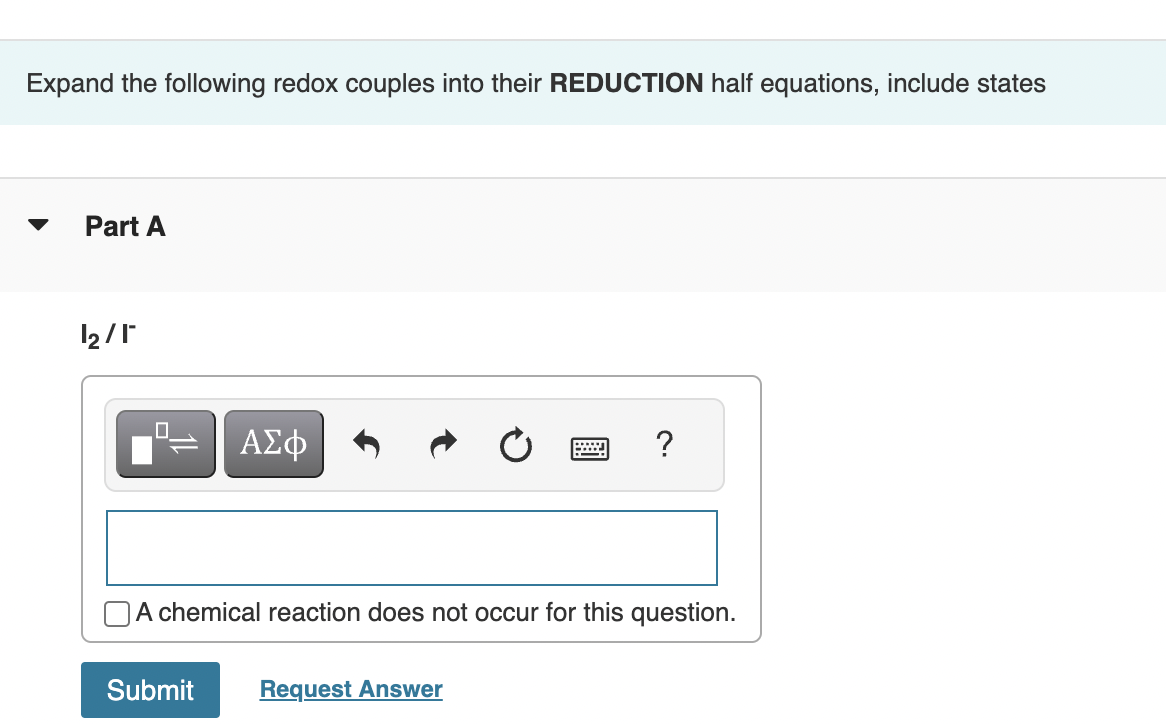 Solved Expand the following redox couples into their | Chegg.com