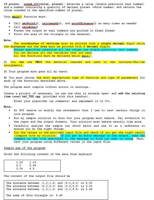Solved Homework 2 Voidvalue Returning Functions Due Date