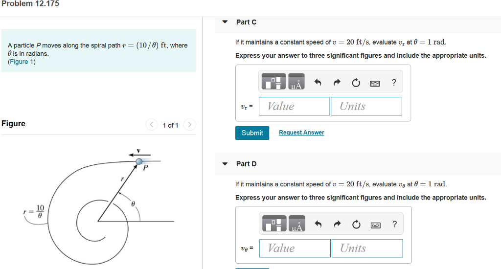 Solved Problem 12175 Part A A Particle P Moves Along The