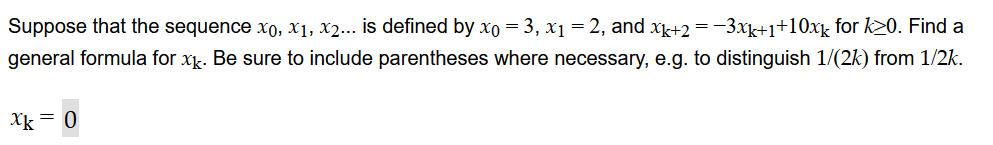 Solved Suppose that the sequence x0,x1,x2dots is defined by | Chegg.com