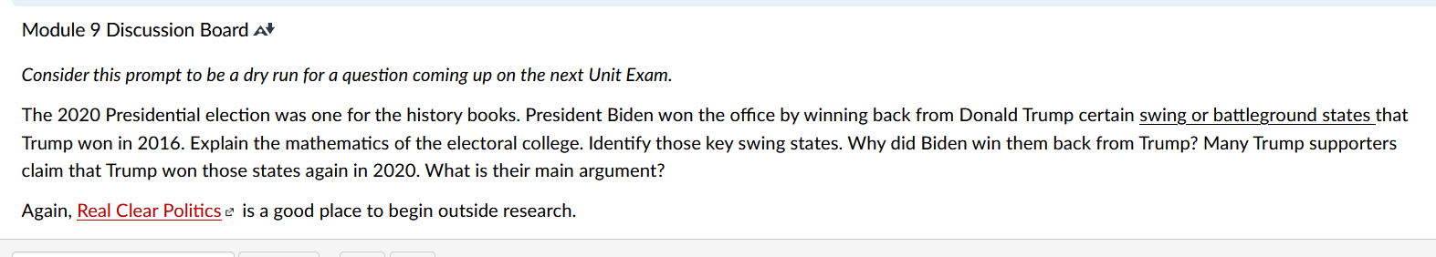 Module 9 Discussion Board At Consider this prompt to | Chegg.com