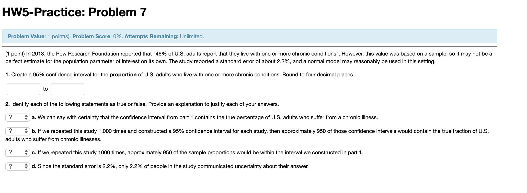 Solved HW5-Practice: Problem 7 Problem Value: 1 point(s). | Chegg.com