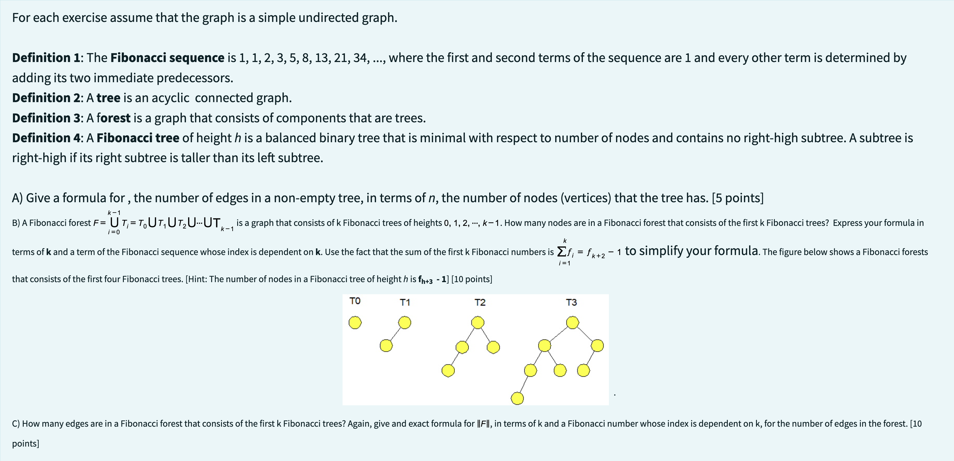 Solved Definition 1: The Fibonacci sequence is | Chegg.com