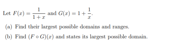 Solved 1 1 (x= (X= 1+2 (a) Find their largest possible | Chegg.com
