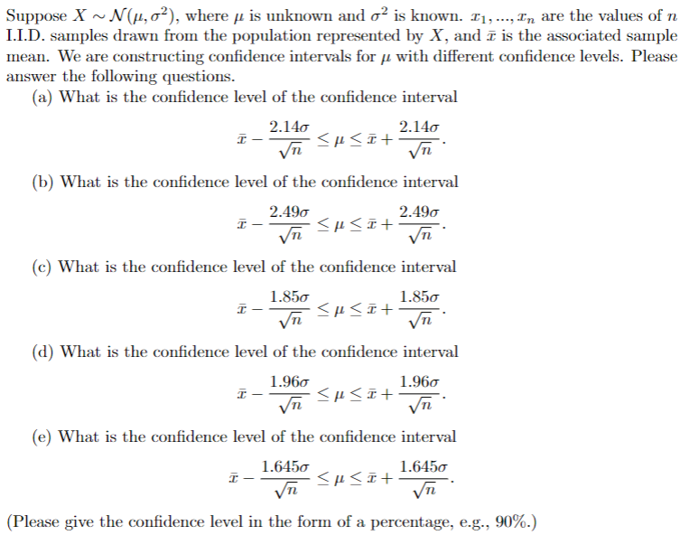 Solved Suppose x∼N(μ,σ2), ﻿where μ ﻿is unknown and σ2 ﻿is | Chegg.com