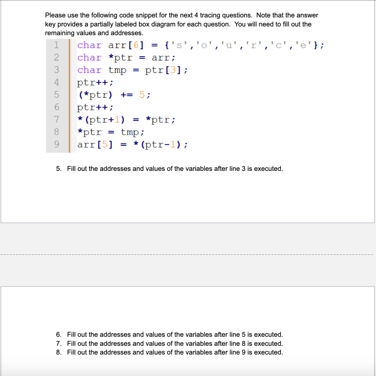Solved Please use the following code snippet for the next 4 | Chegg.com