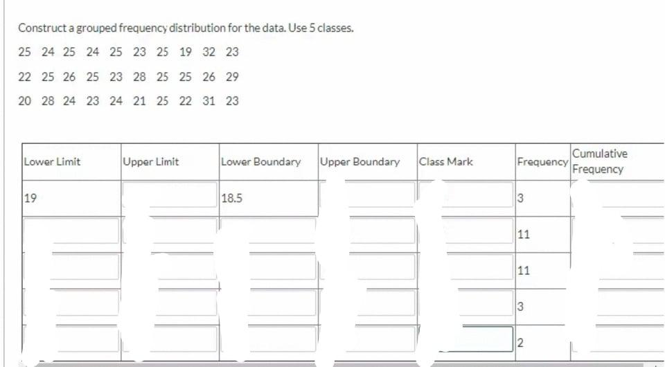 Solved Office 365 Construct a grouped frequency distribution | Chegg.com