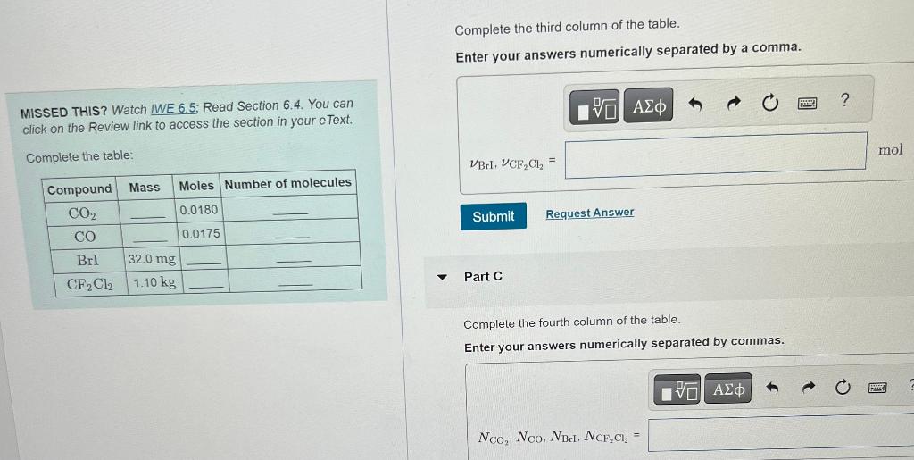 Solved Complete the third column of the table. Enter your | Chegg.com