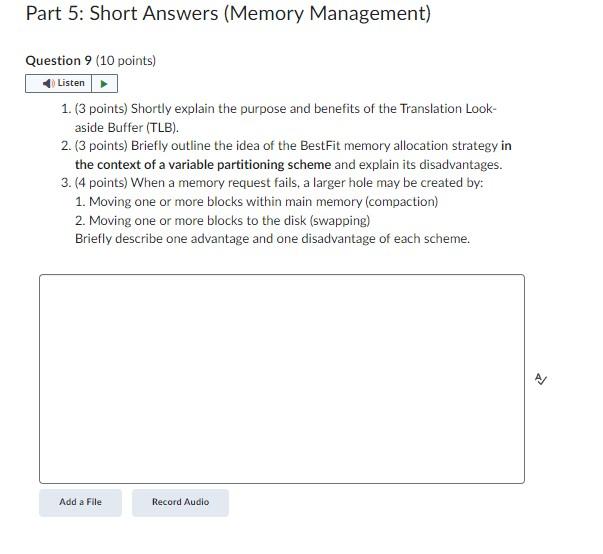 Solved 1. (5 points) A real-time system executing four | Chegg.com