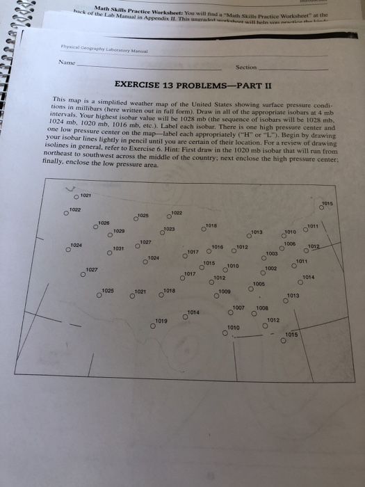 Solved Math Skills Practice Worksheet: You will find a "Math | Chegg.com