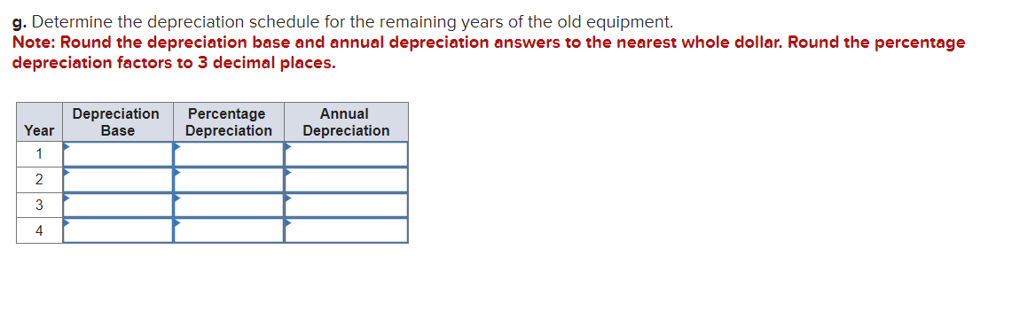 Solved h. Determine the incremental depreciation between the | Chegg.com
