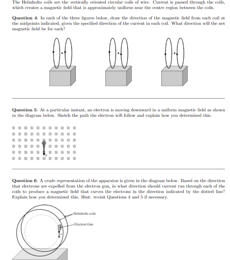 Solved The Helmholtz coils are the vertically oriented | Chegg.com Solved The Helmholtz coils are the vertically oriented | Chegg.com