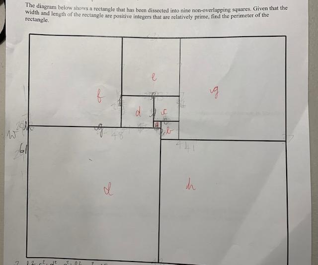 The diagram below shows a rectangle that has been | Chegg.com