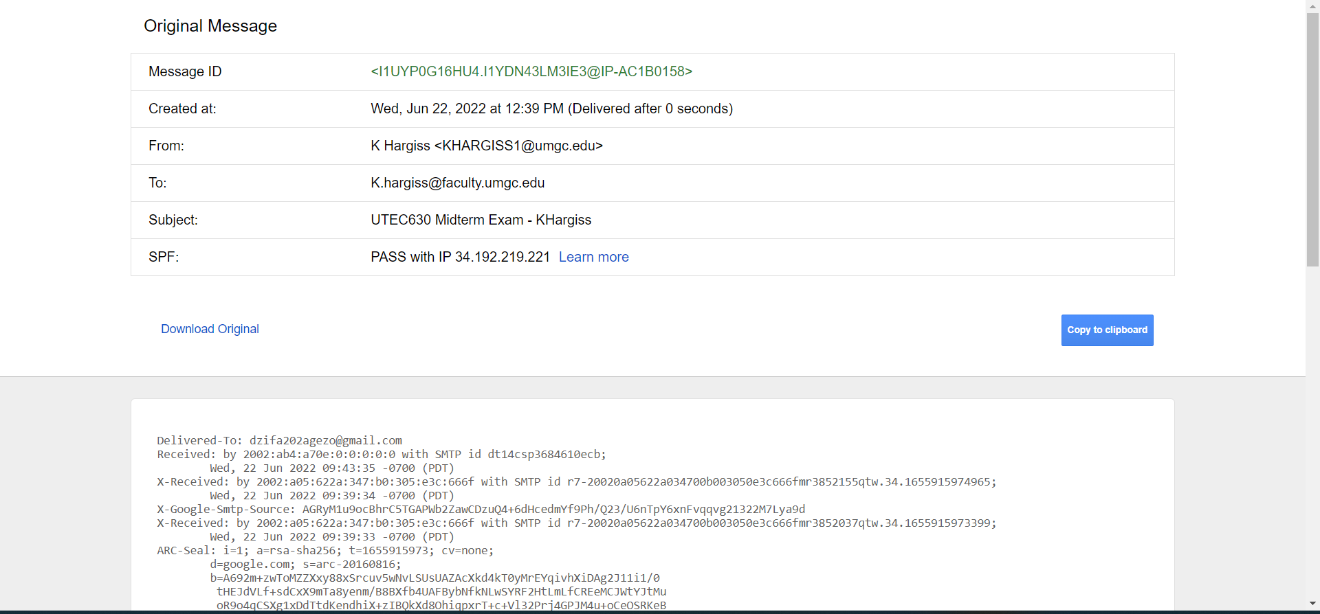 Solved Analyze and discuss complete header information from | Chegg.com