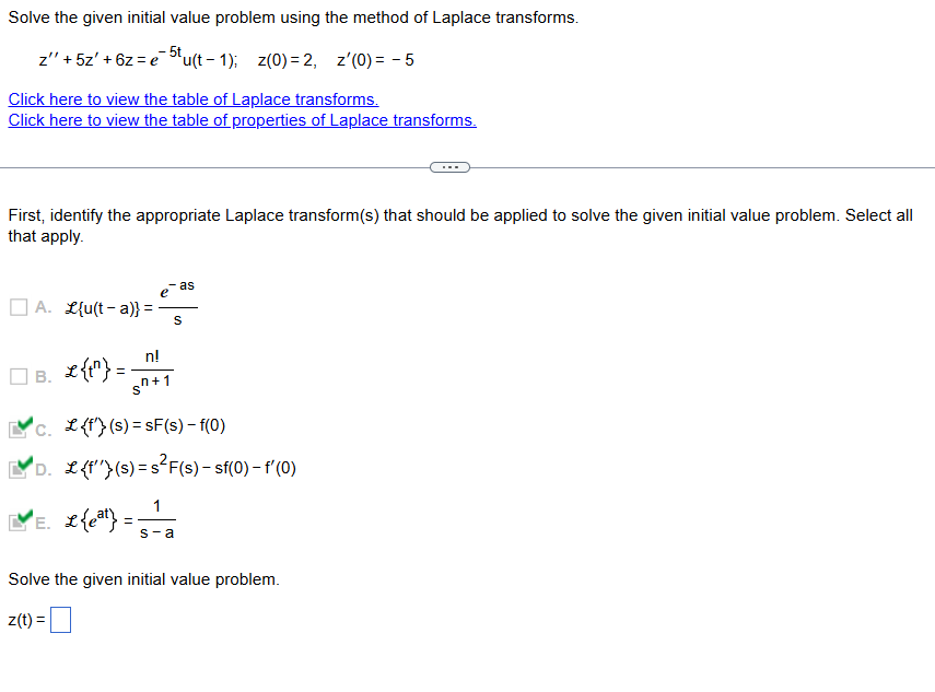 Solved Solve the given initial value problem using the | Chegg.com