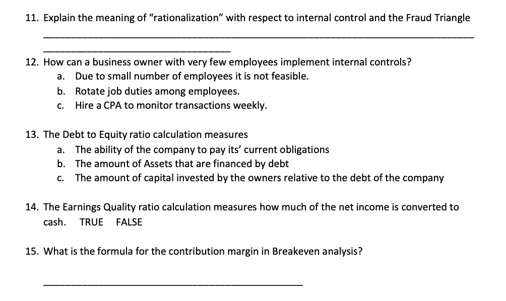 11. Explain the meaning of "rationalization" with | Chegg.com