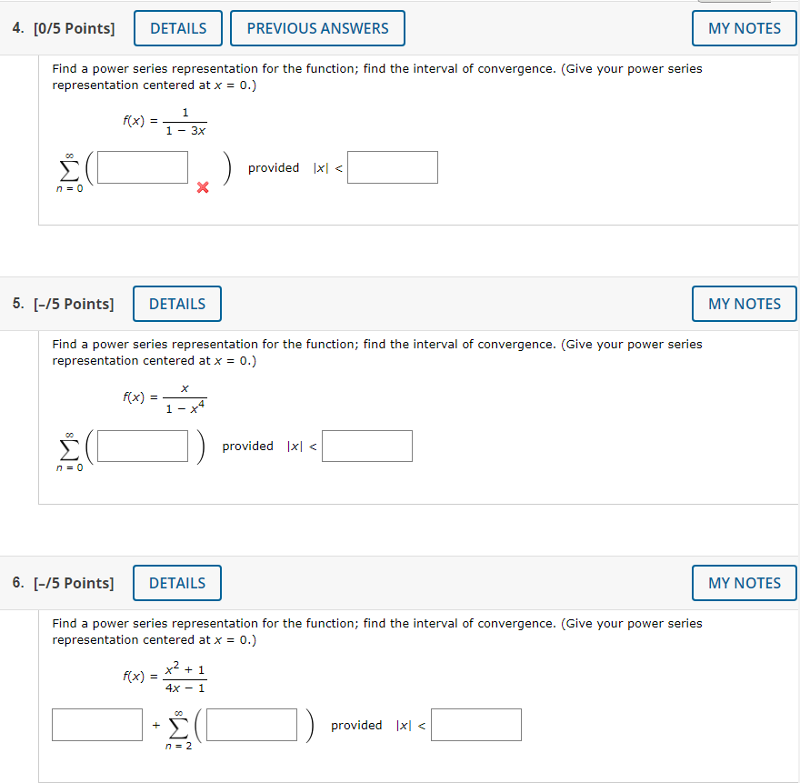 Solved Find a power series representation for the function; | Chegg.com