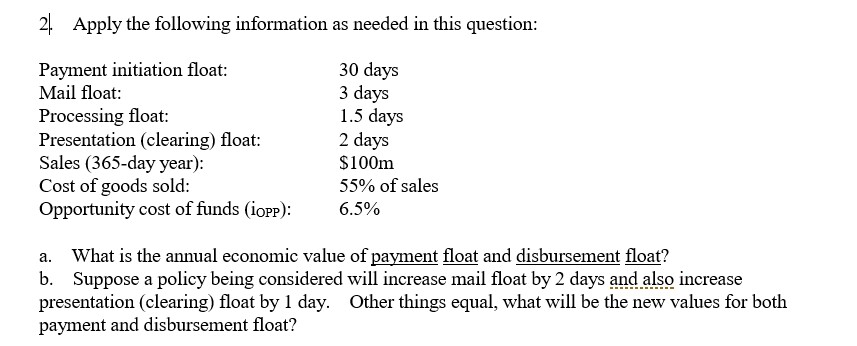 Solved Apply the following information as needed in this | Chegg.com