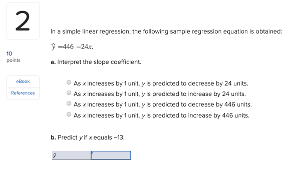 Solved In a simple linear regression, the following sample | Chegg.com