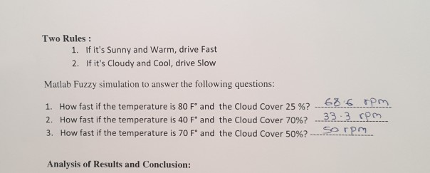 Solved Vehicle Speed Fuzzy Controller Use Matlab Fuzzy | Chegg.com
