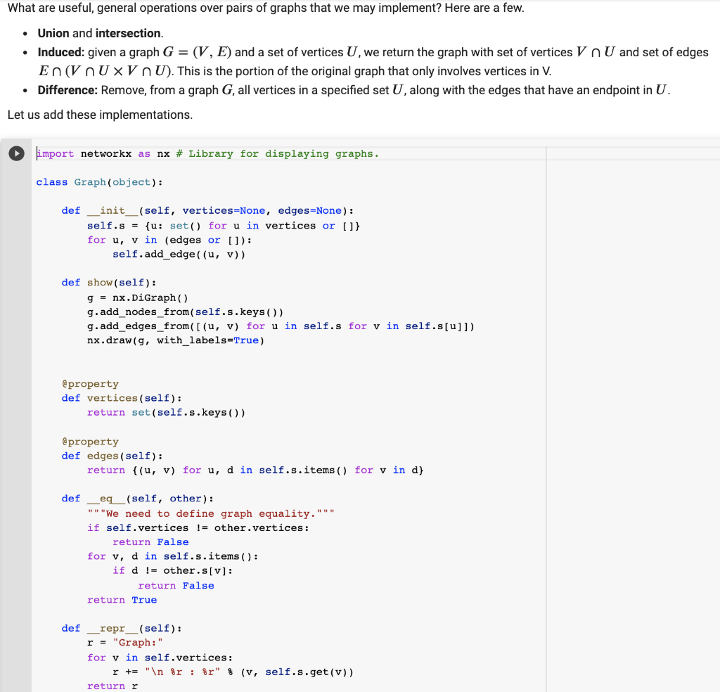 Write a union method for a graph so that, for G1 = | Chegg.com