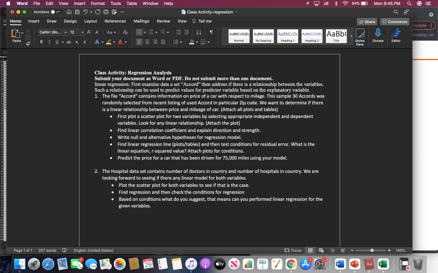 Solved Word File Edit View Insert Format Tools Table Window | Chegg.com