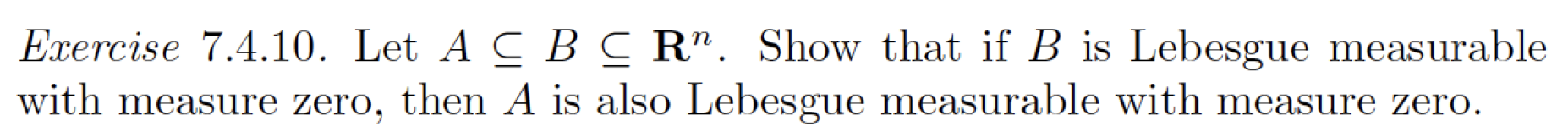 Solved Exercise 7.4.10. Let A⊆B⊆Rn. Show that if B is | Chegg.com