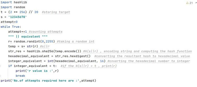Solved Hash Puzzles • Node proposing a block needs to find • | Chegg.com