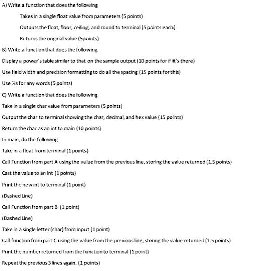 Solved Please do it in C code and the output is supposed to | Chegg.com
