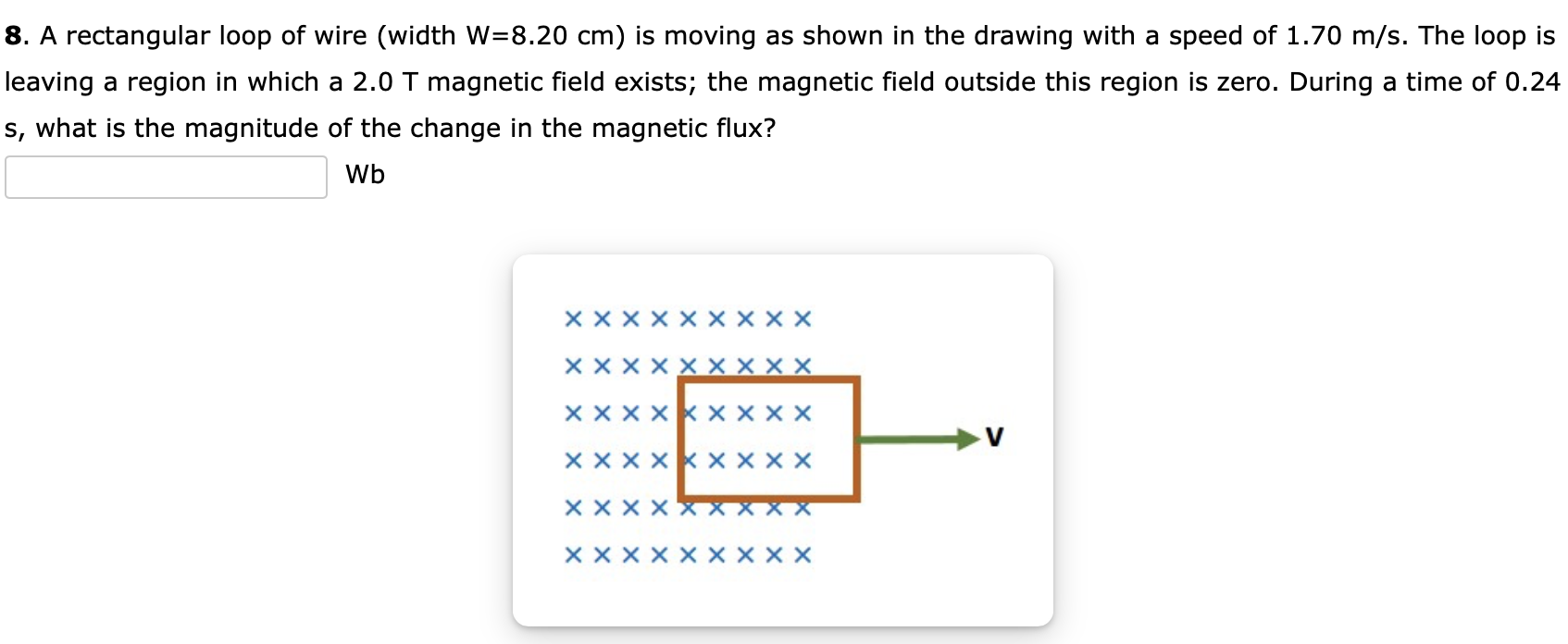Solved 8. ﻿A rectangular loop of wire (width \( | Chegg.com