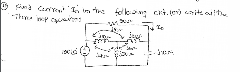 Solved (4) Find current Io in the following ckt. (or) write | Chegg.com