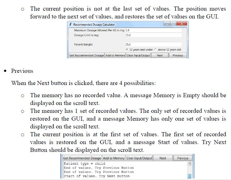 How to create the method Next and Previous? In | Chegg.com